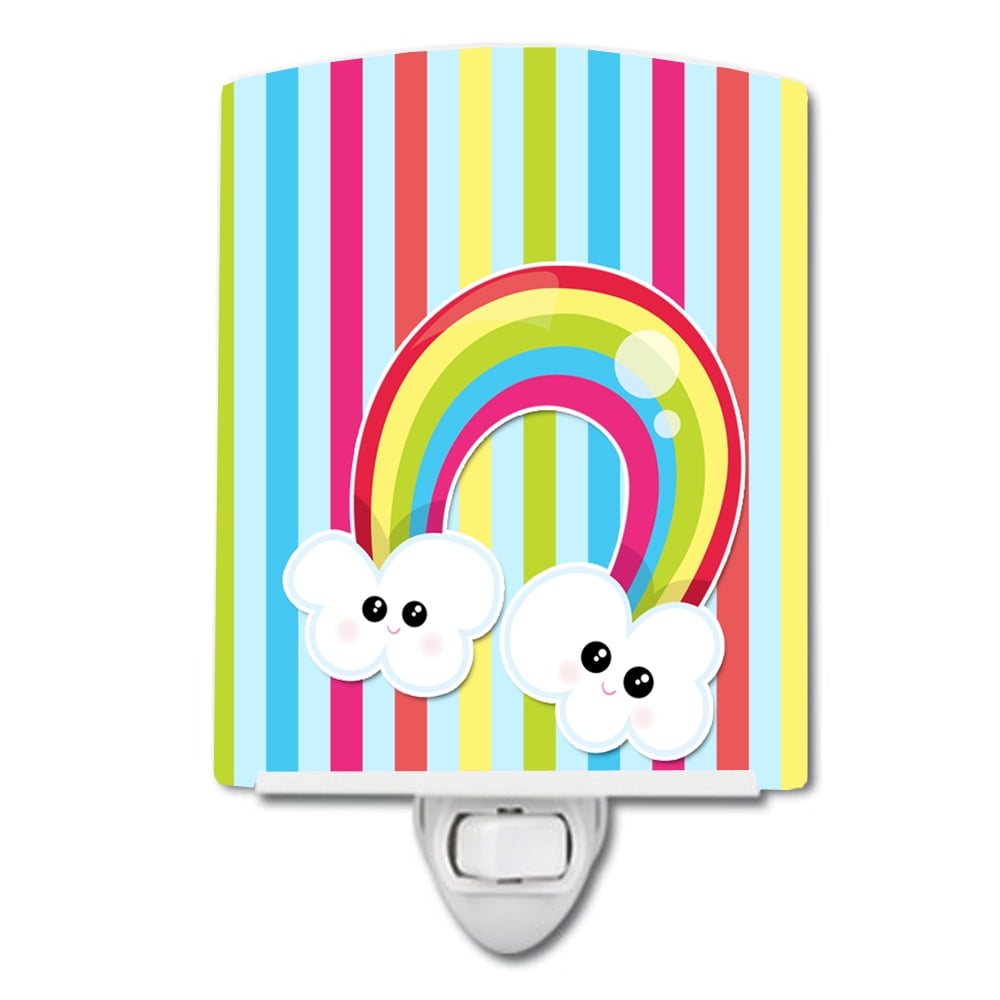 Caroline's Treasures BB7151CNL Weather Rainbow Face Ceramic Night Light ...