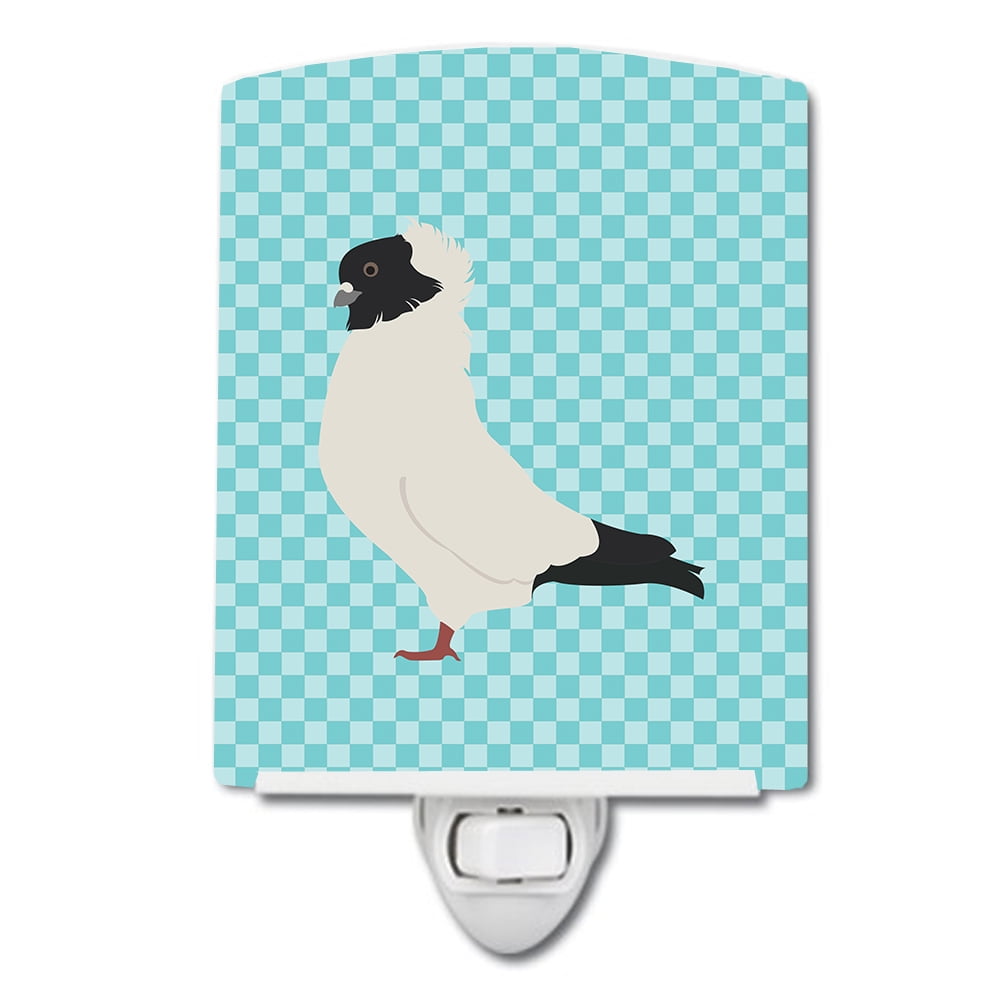 Nun Pigeon Blue Check Ceramic Night Light - Walmart Business Supplies