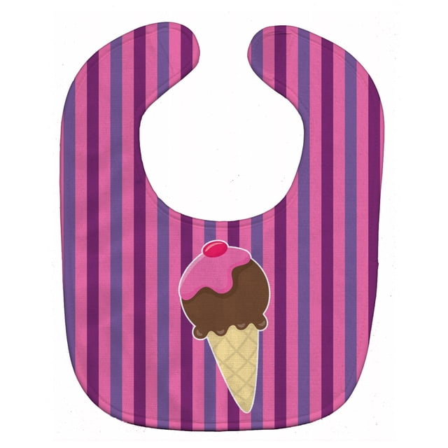 Caroline's Treasures Baby Bib, Ice Cream Cone, Purple Stripe - Walmart.com
