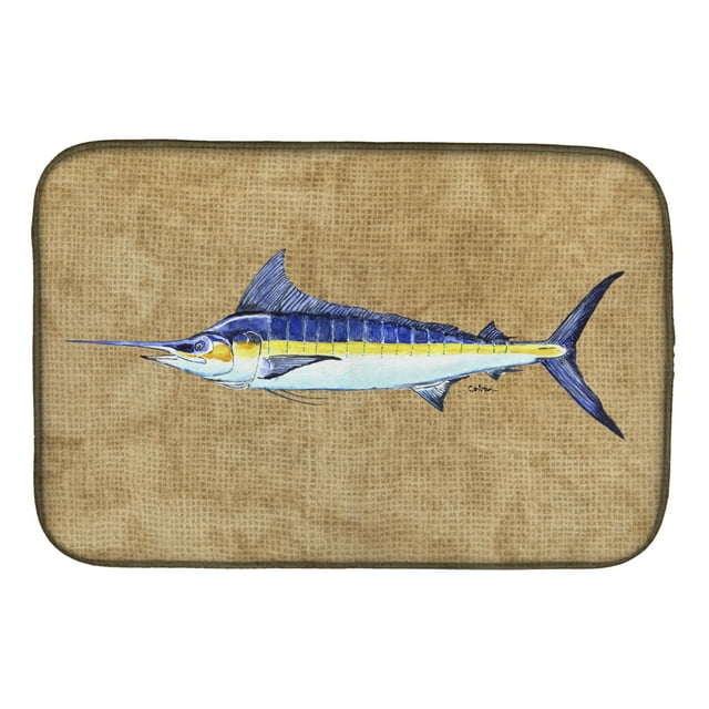 Caroline's Treasures Blue Marlin Dish Drying Mat - Walmart.com