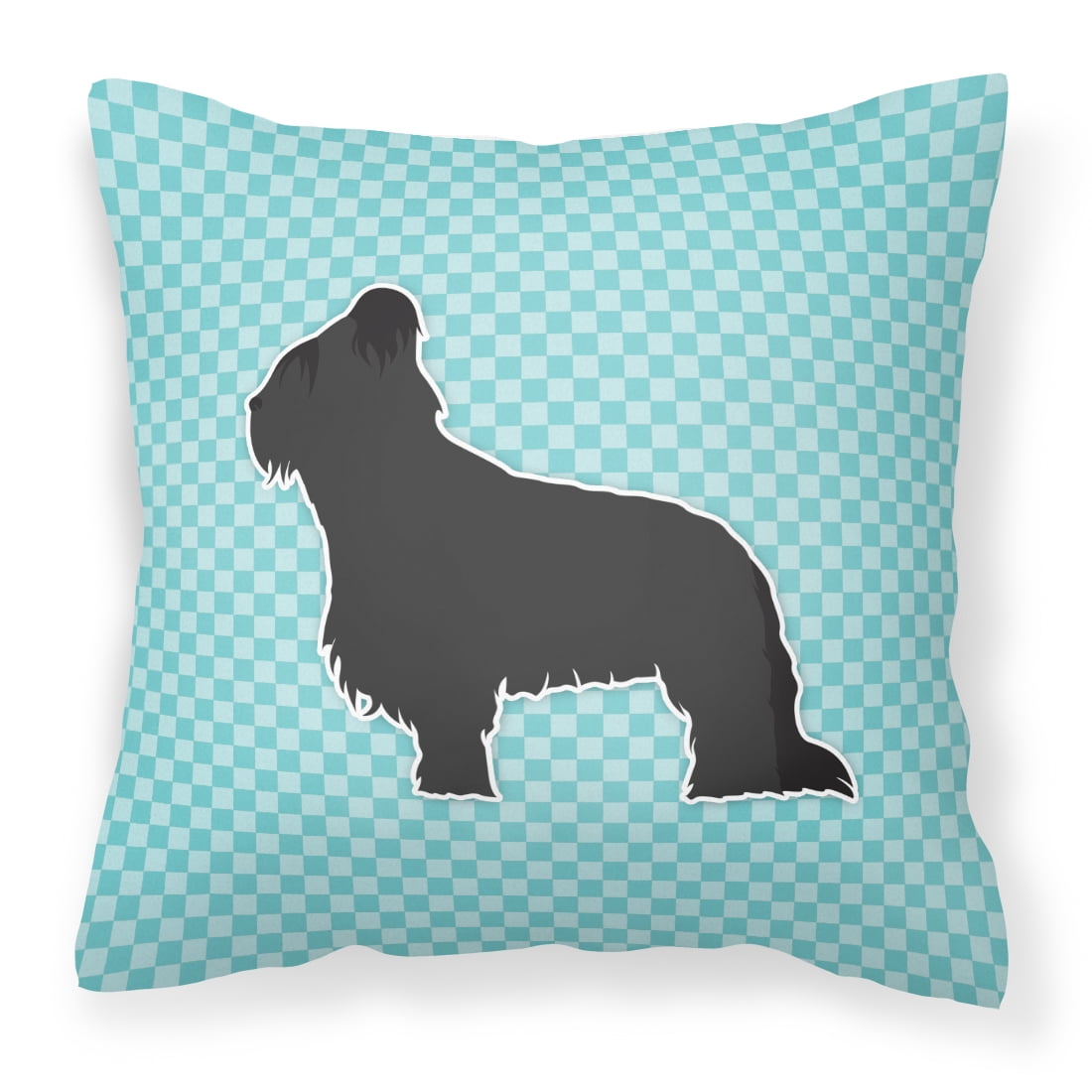 Carolines Treasures BB3726PW1414 Briard Checkerboard Blue Fabric ...
