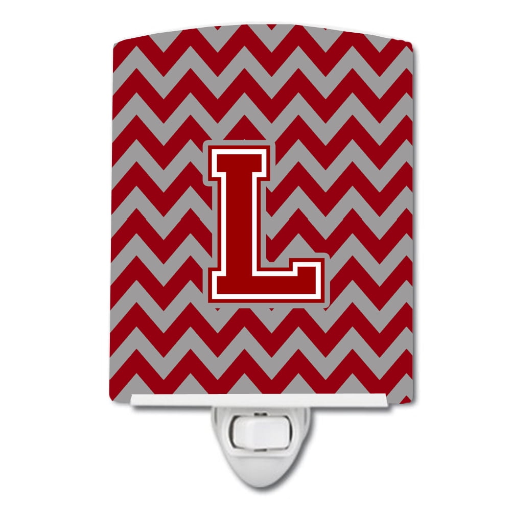 Caroline's Treasures CJ1049-LCNL Letter L Chevron Maroon and White ...