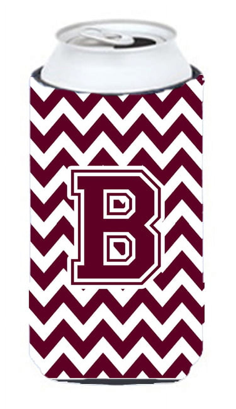 Caroline's Treasures CJ1051-BTBC Letter B Chevron Maroon and White Tall ...