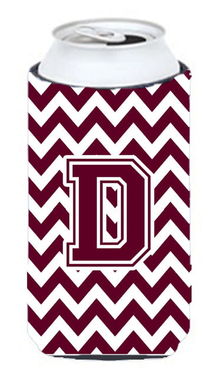 Caroline's Treasures CJ1051-DTBC Letter D Chevron Maroon and White Tall ...