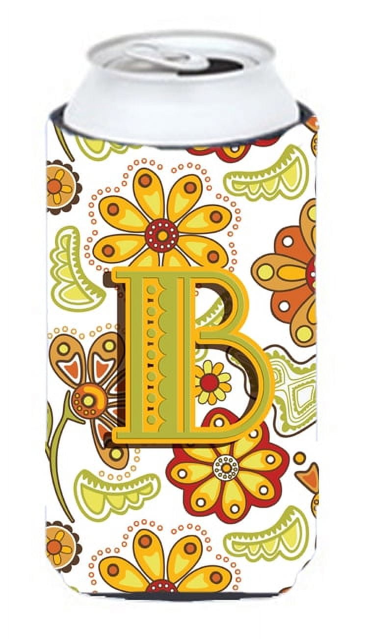 Caroline's Treasures CJ2003-BTBC Letter B Floral Mustard and Green Tall ...