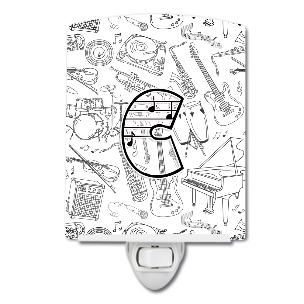 Caroline's Treasures CJ2007-CCNL Letter C Musical Note Letters Ceramic ...