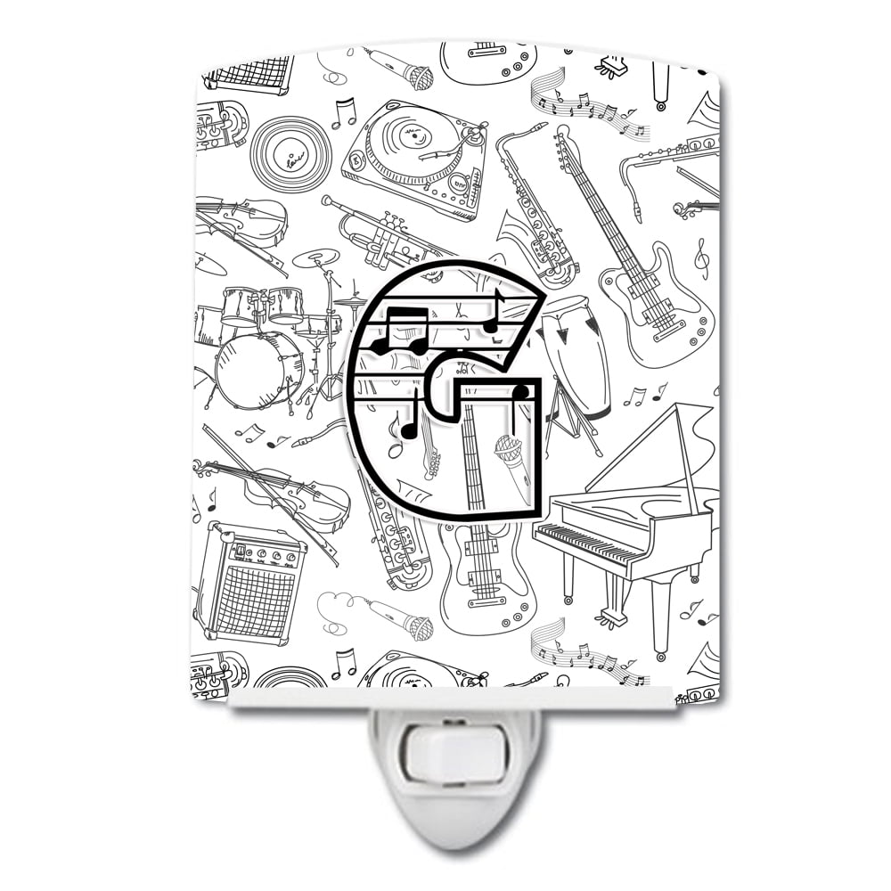 Caroline's Treasures CJ2007-GCNL Letter G Musical Note Letters Ceramic ...