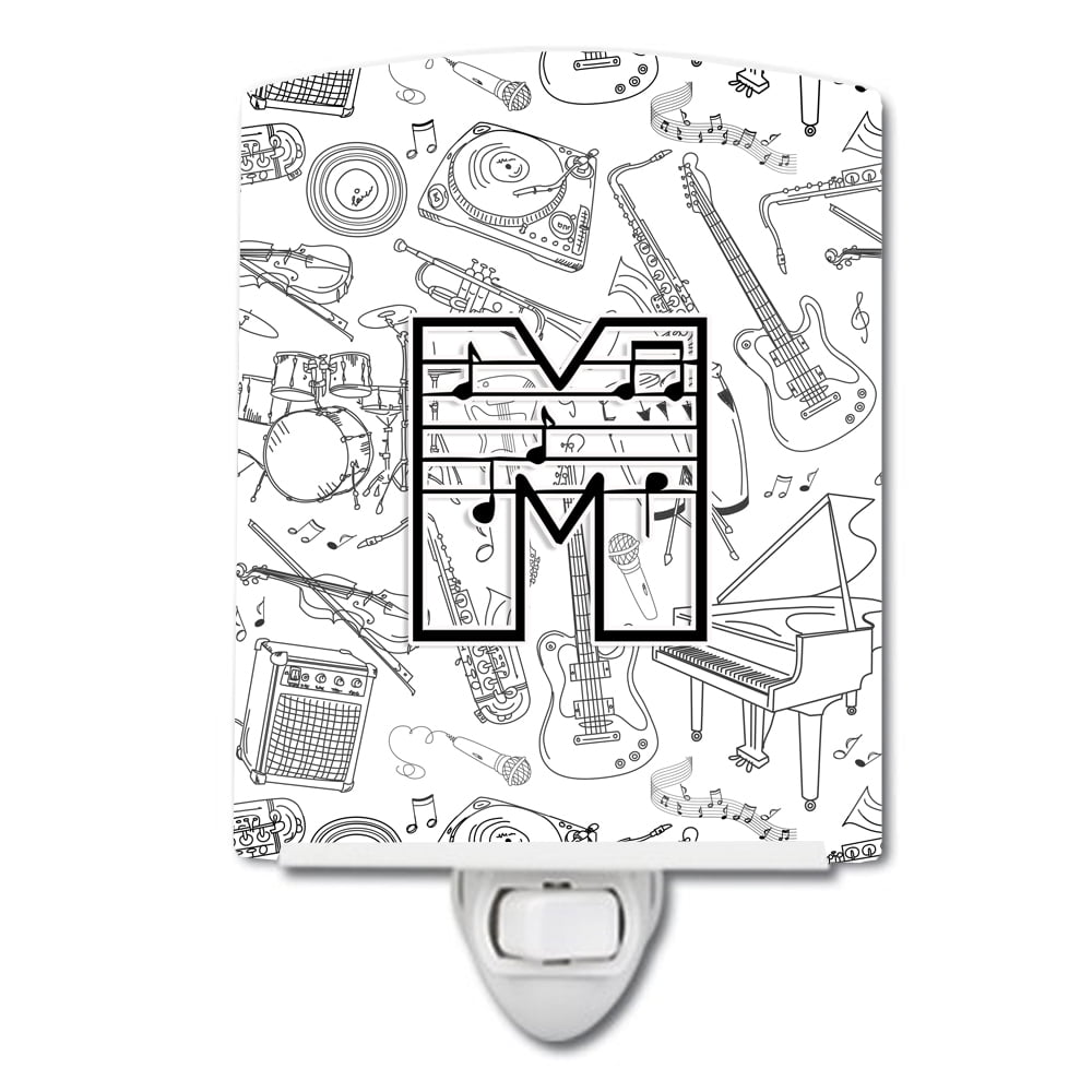 Caroline's Treasures CJ2007-MCNL Letter M Musical Note Letters Ceramic ...