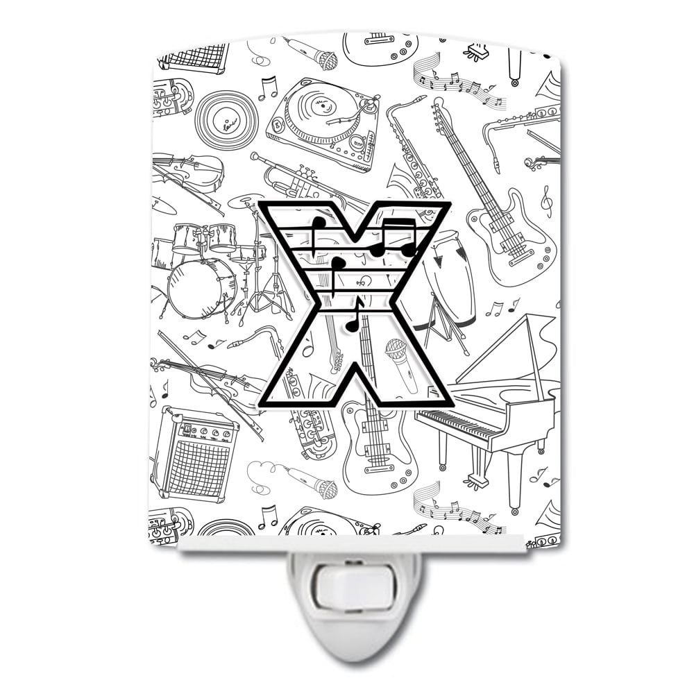 Caroline's Treasures CJ2007-XCNL Letter X Musical Note Letters Ceramic ...