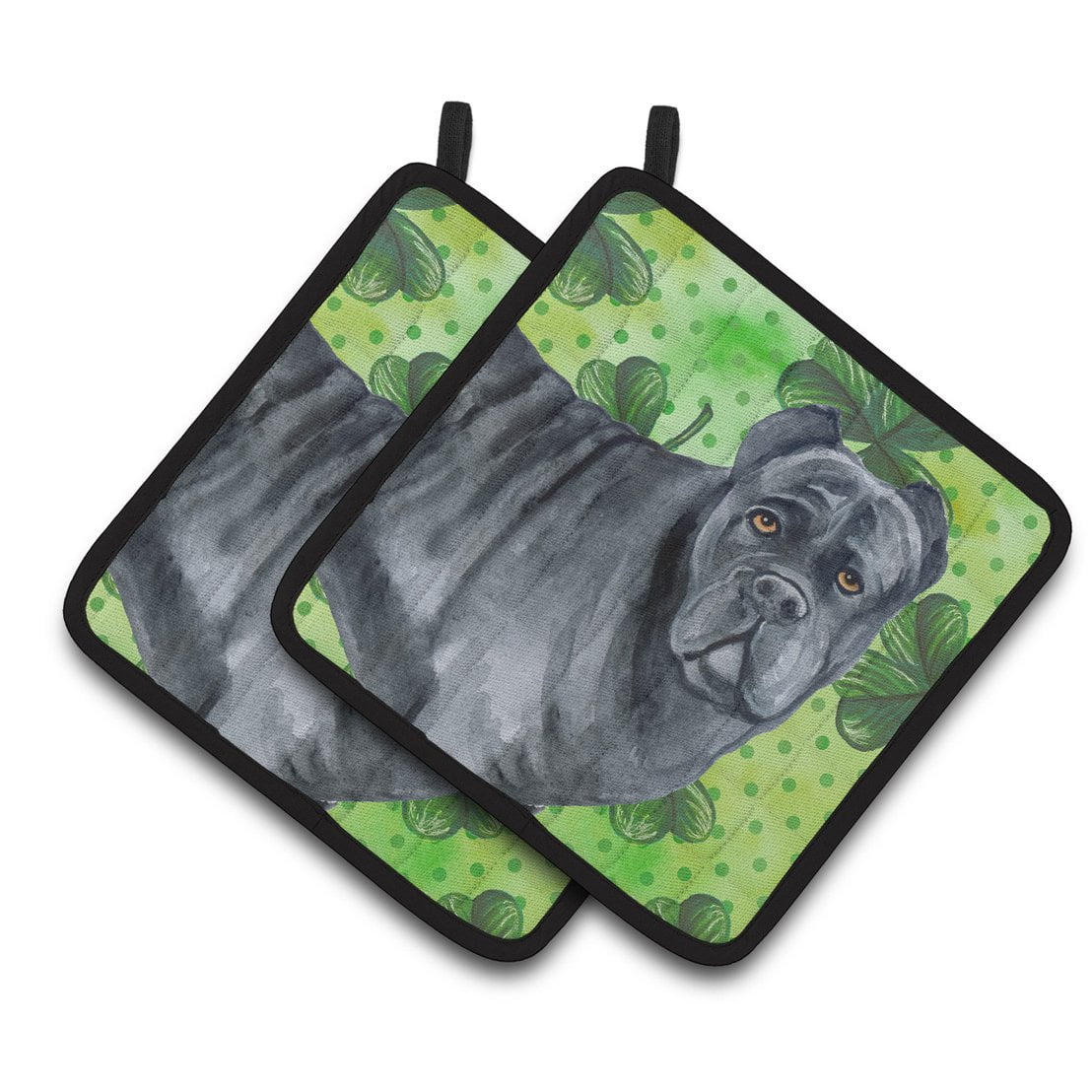 Caroline's Treasures Cane Corso St Patrick's Pair of Pot Holders ...