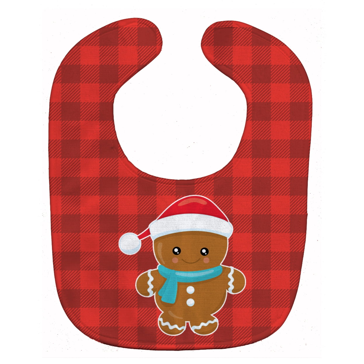 Caroline's Treasures Christmas Baby Bib, Gingerbread Santa Hat, Red ...