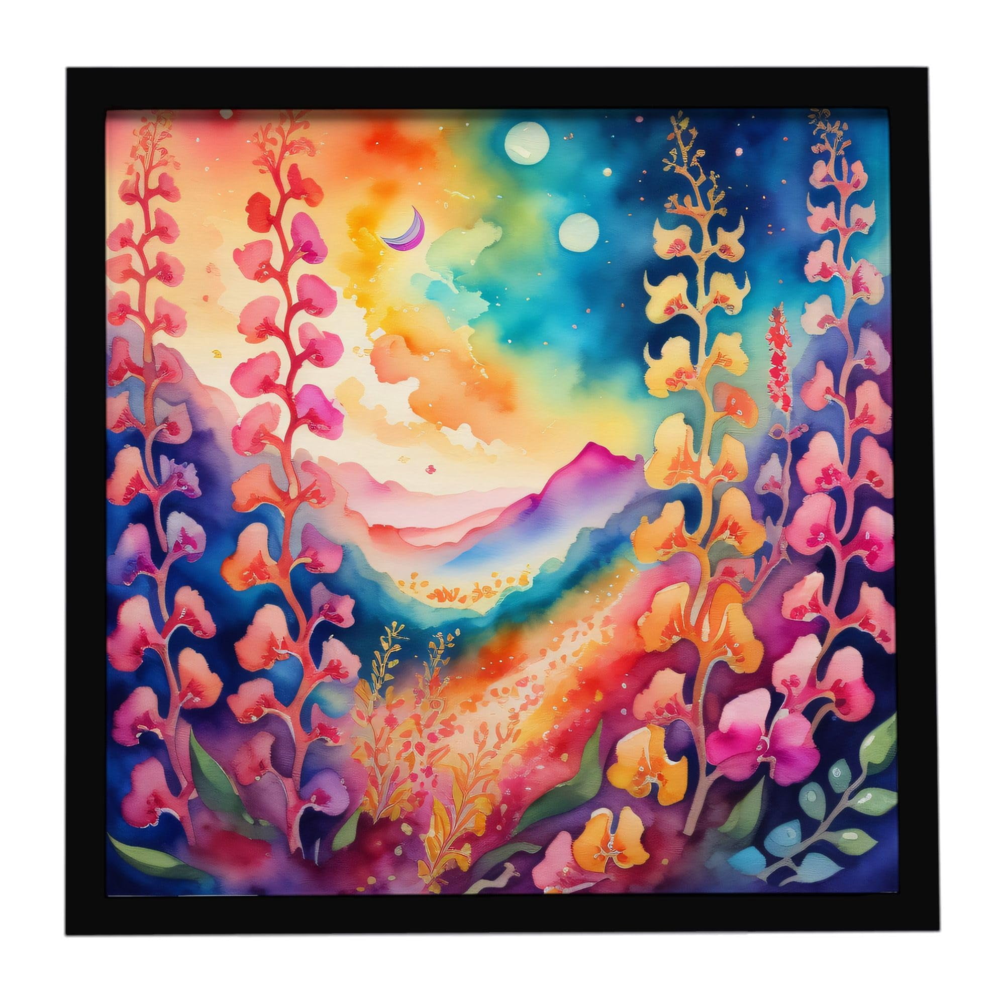 Caroline's Treasures Colorful Snapdragon Framed Metal Print Bathroom ...