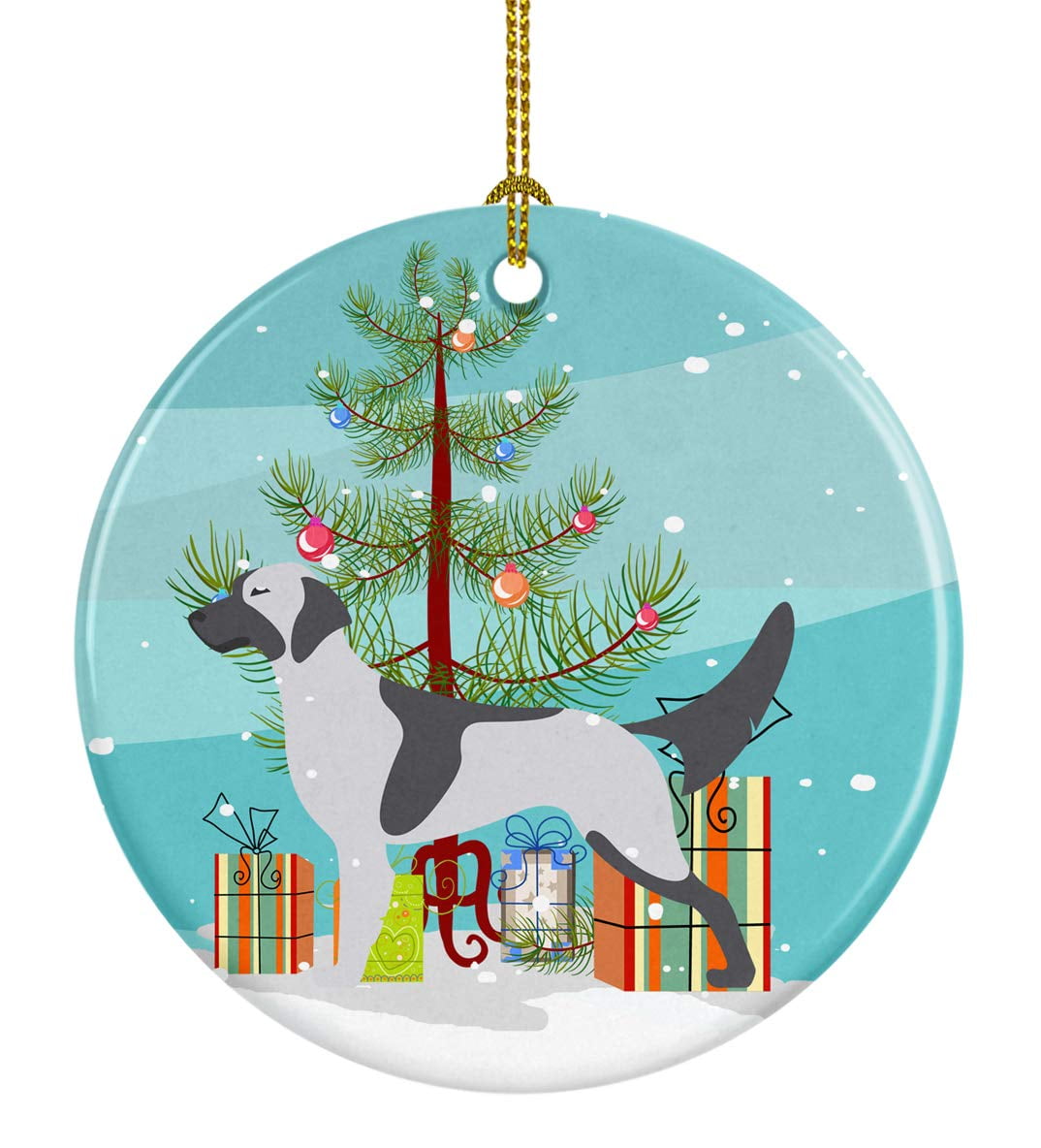 Caroline's Treasures English Setter Merry Christmas Tree Ceramic ...