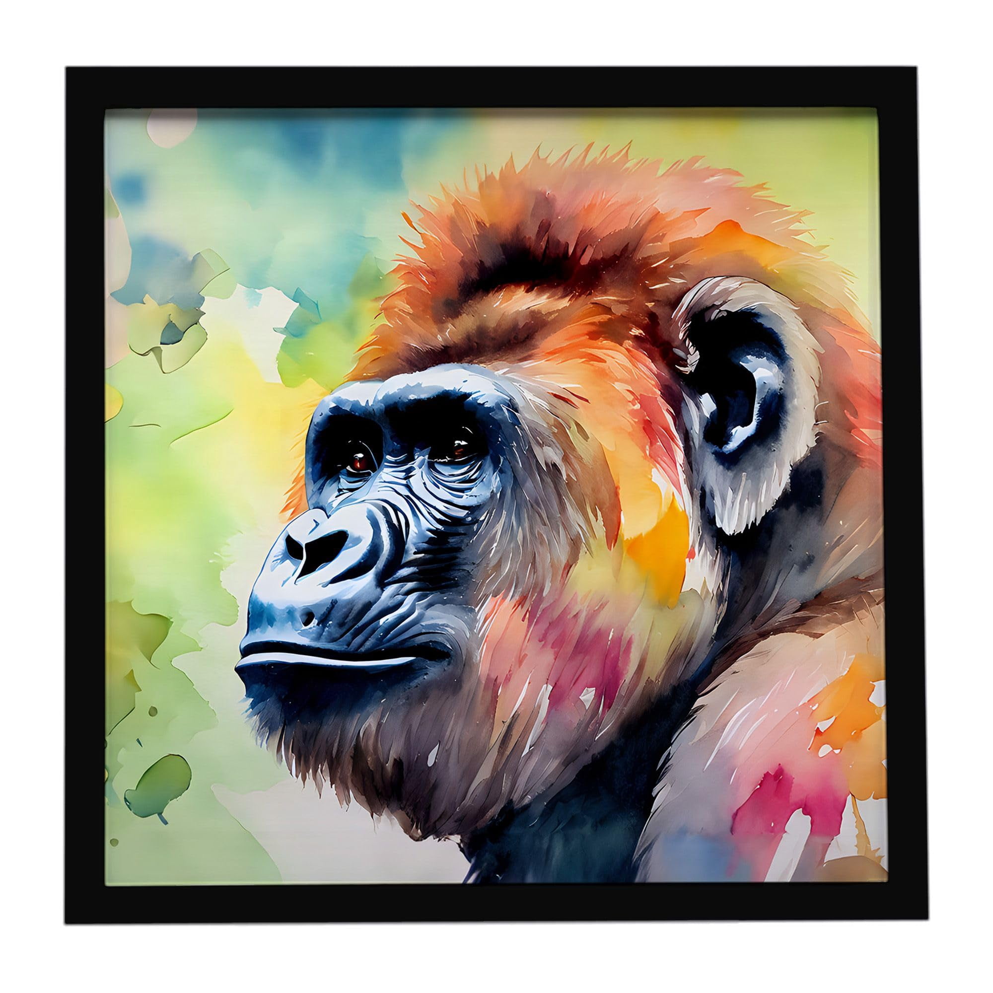 Caroline's Treasures Gorilla Framed Metal Print Bathroom, Kitchen ...