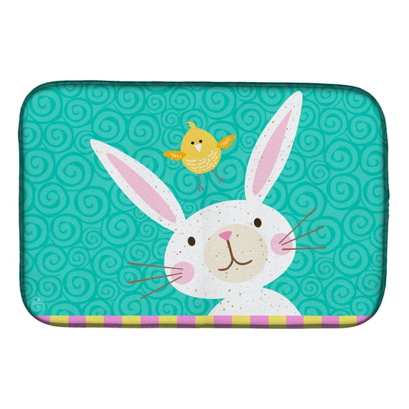 Caroline's Treasures Happy Easter Rabbit Dish Drying Mat - Walmart.com