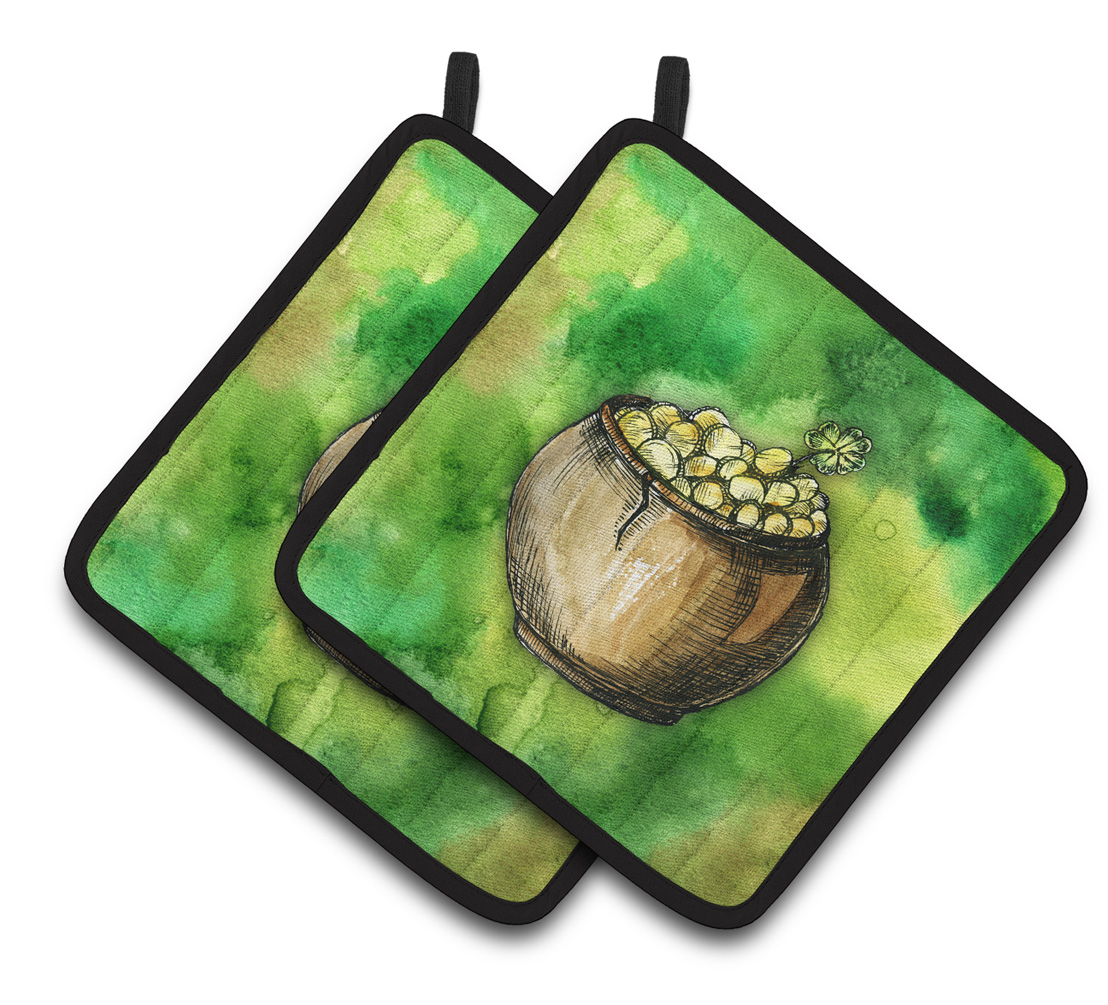 Caroline's Treasures Irish Pot of Gold Pair of Pot Holders - Walmart.com