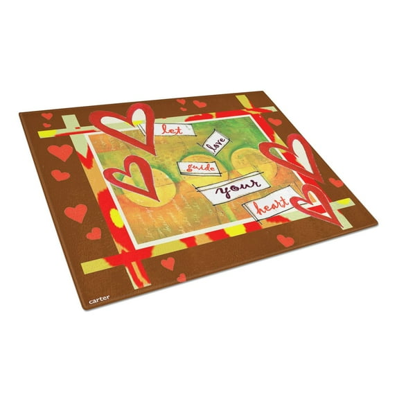 Caroline's Treasures Let Love Guide Your Heart Valentine's Day Glass ...