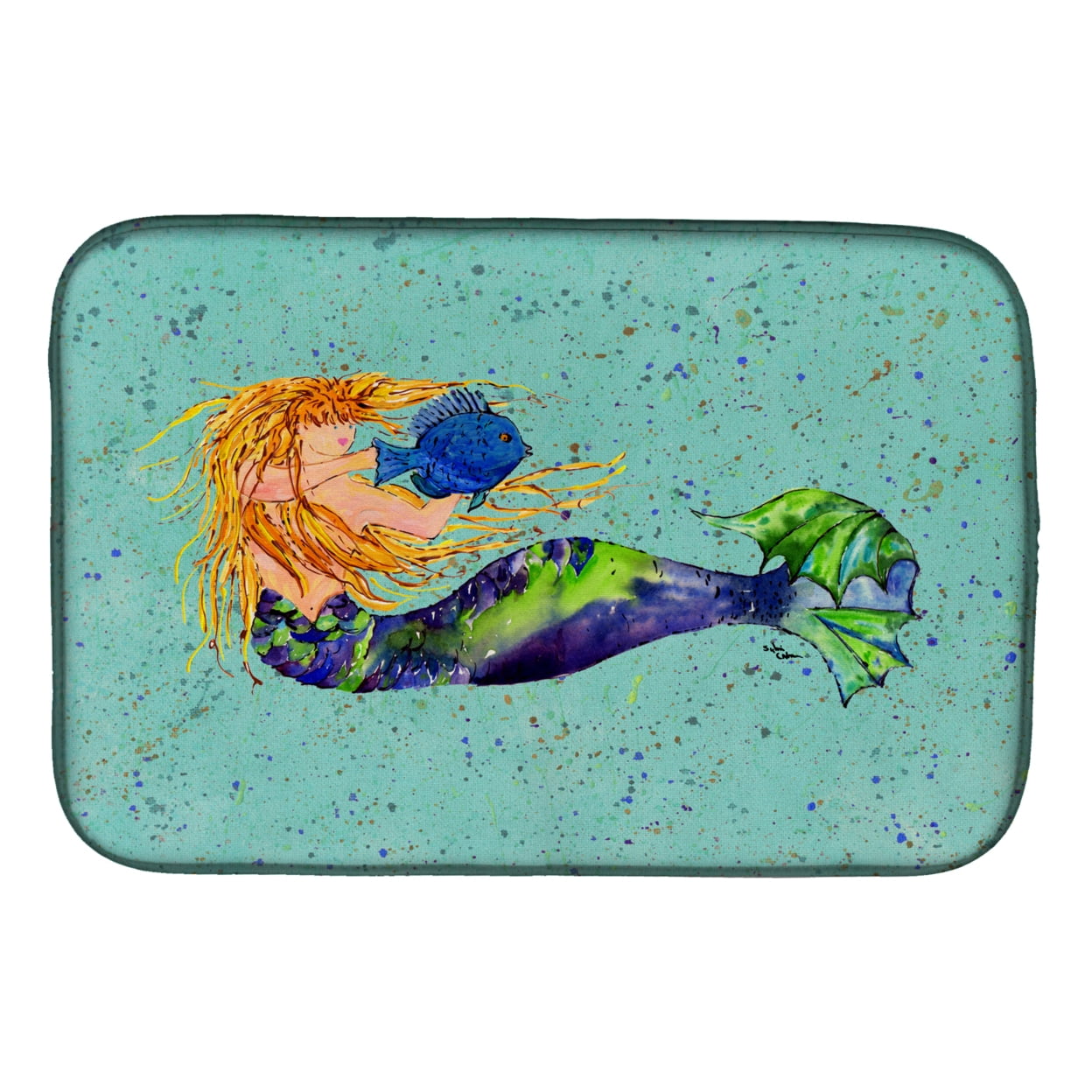 Caroline's Treasures Mermaid Dish Drying Mat - Walmart.com