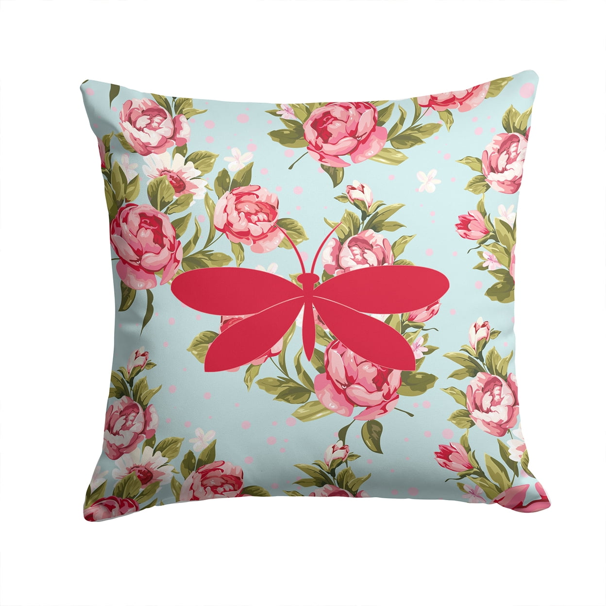 Caroline's Treasures Moth Shabby Elegance Blue Roses Indoor/Outdoor ...