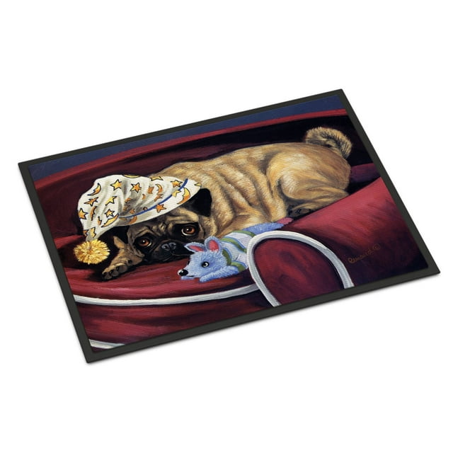 Caroline's Treasures PPP3269MAT Pug Goodnight Sweetheart Door Mat ...
