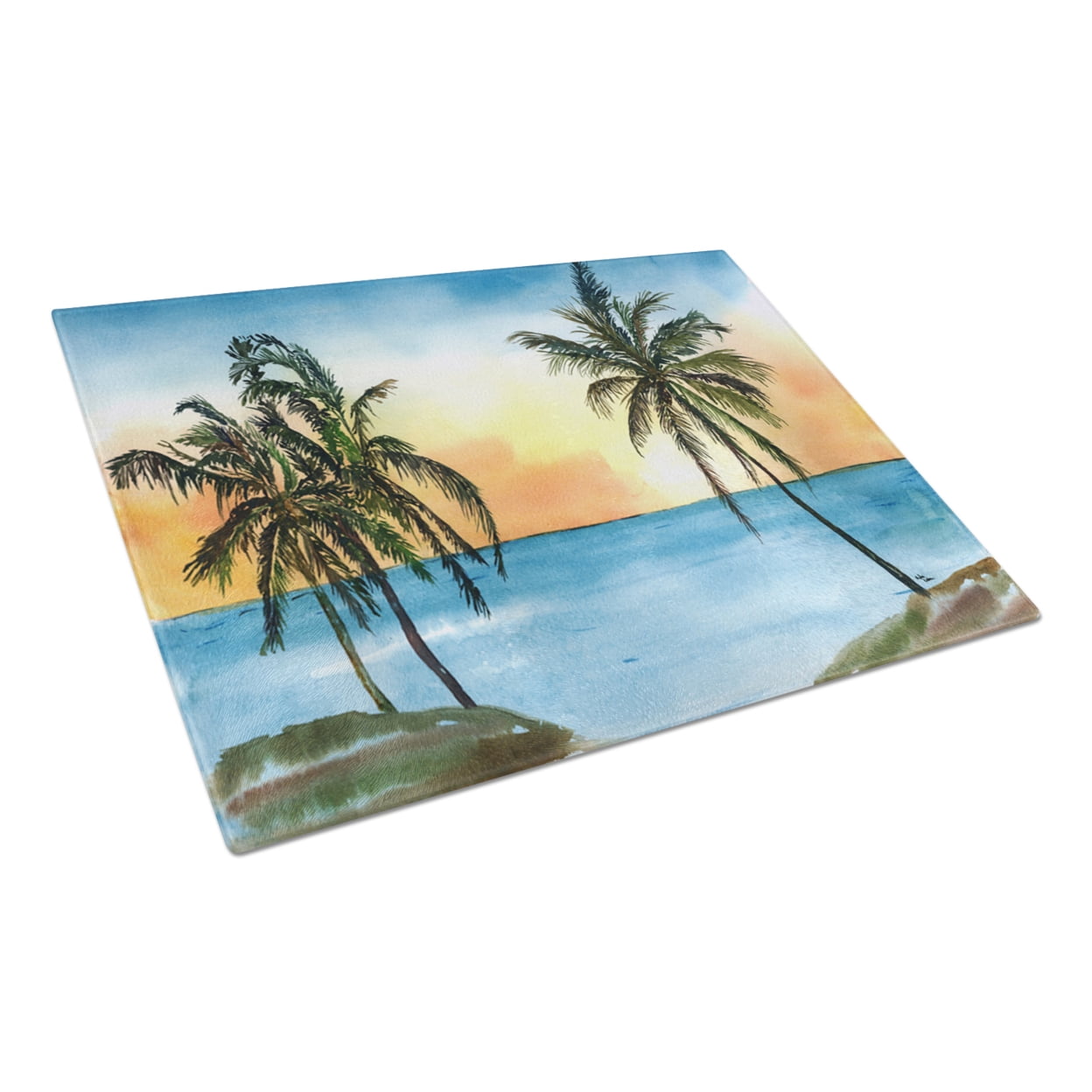 Caroline's Treasures Palm Tree Glass Cutting Board Large - Walmart.com