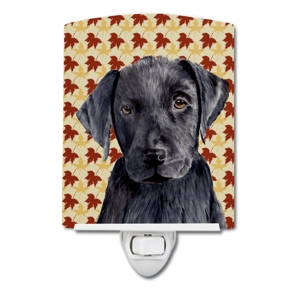 Caroline's Treasures SC9204CNL Labrador Black Fall Leaves Portrait ...