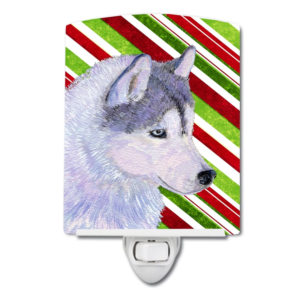 Caroline's Treasures SS4533CNL Siberian Husky Candy Cane Holiday ...