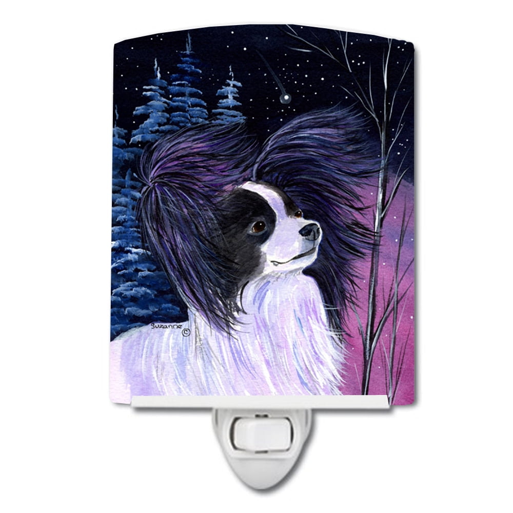 Caroline's Treasures SS8377CNL Starry Night Papillon Ceramic Night ...