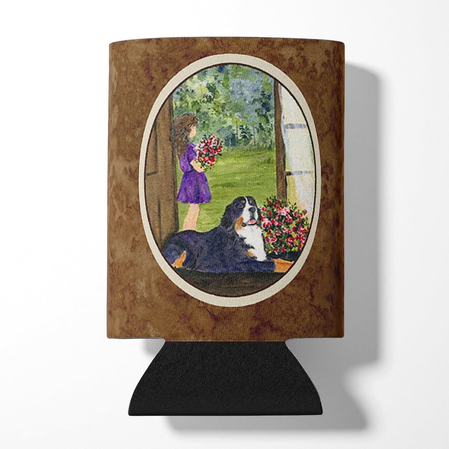 Caroline's Treasures SS8535CC Little Girl with her Bernese Mountain Dog Can or Bottle Hugger ...