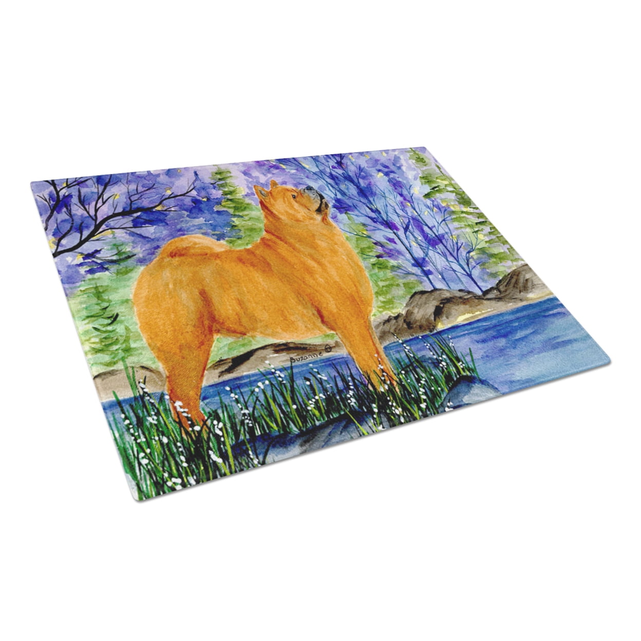 Caroline's Treasures SS8600LCB Chow Chow Glass Cutting Board Large, 12H ...