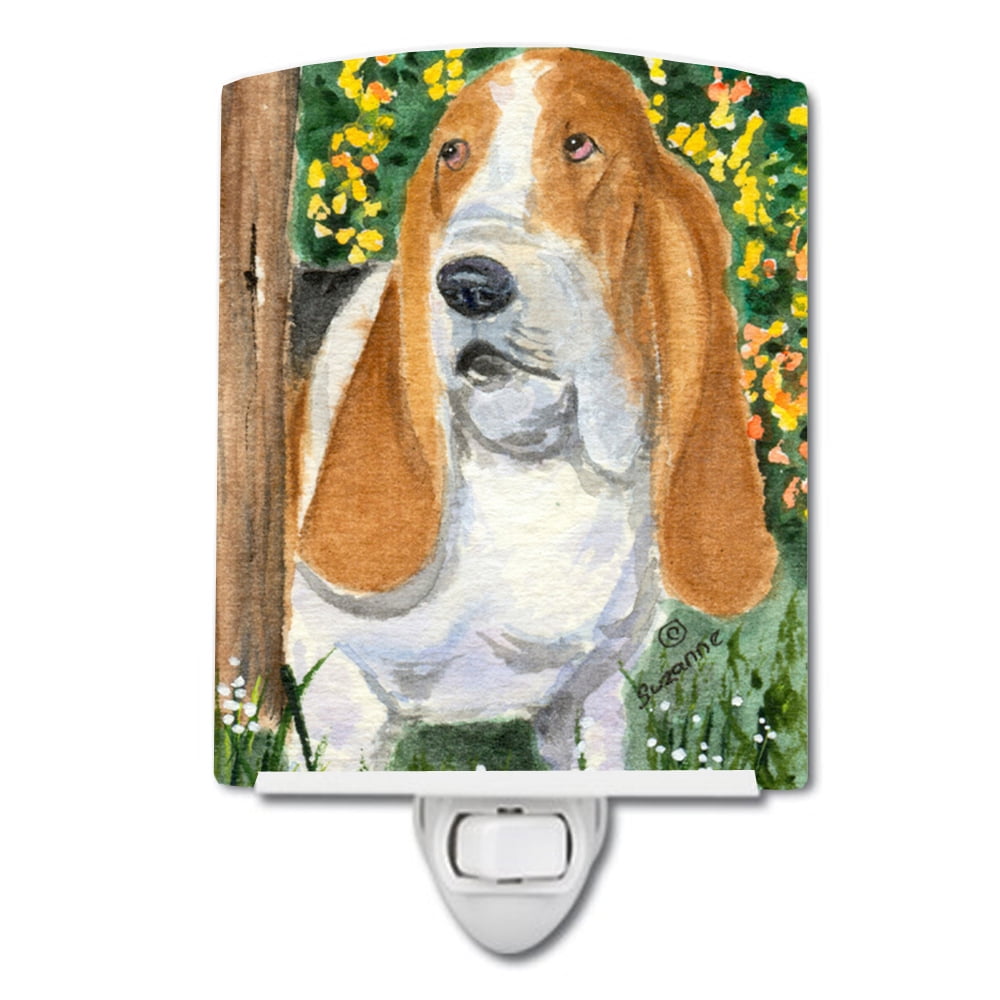 Caroline's Treasures SS8964CNL Basset Hound Ceramic Night Light, 6x4x3 ...