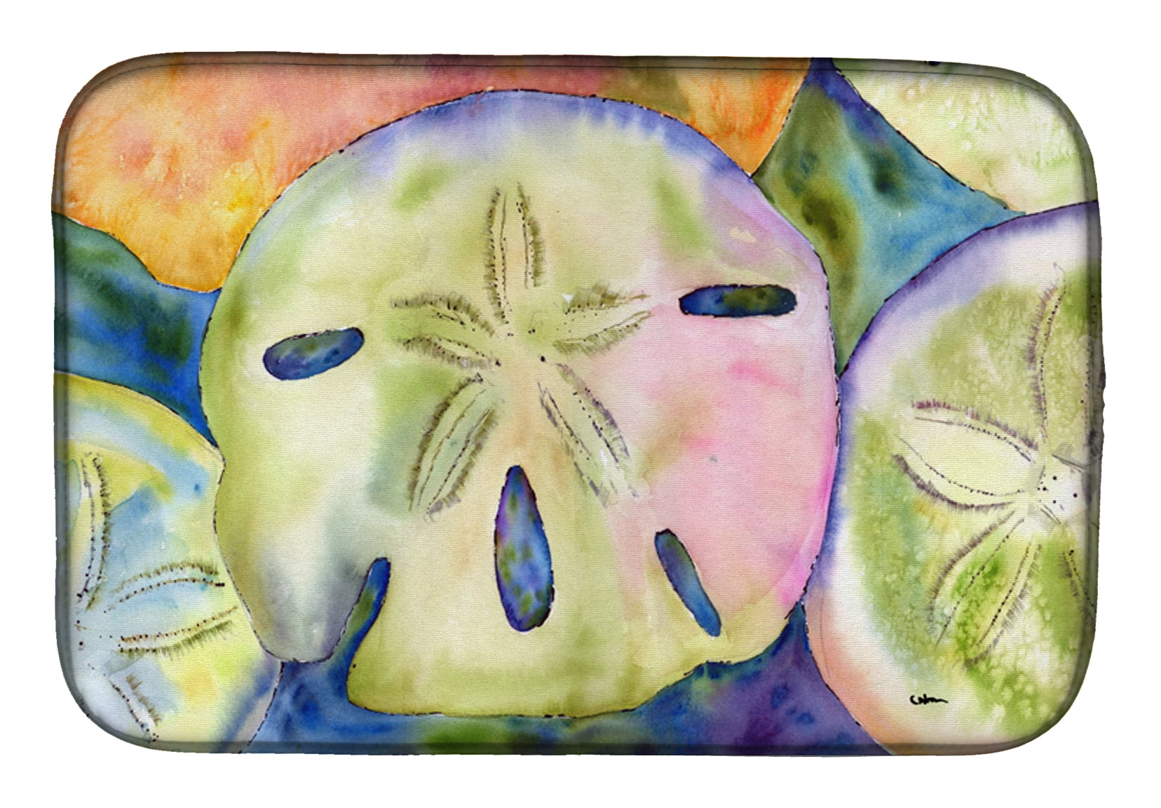 Caroline's Treasures Sand Dollar Dish Drying Mat - Walmart.com