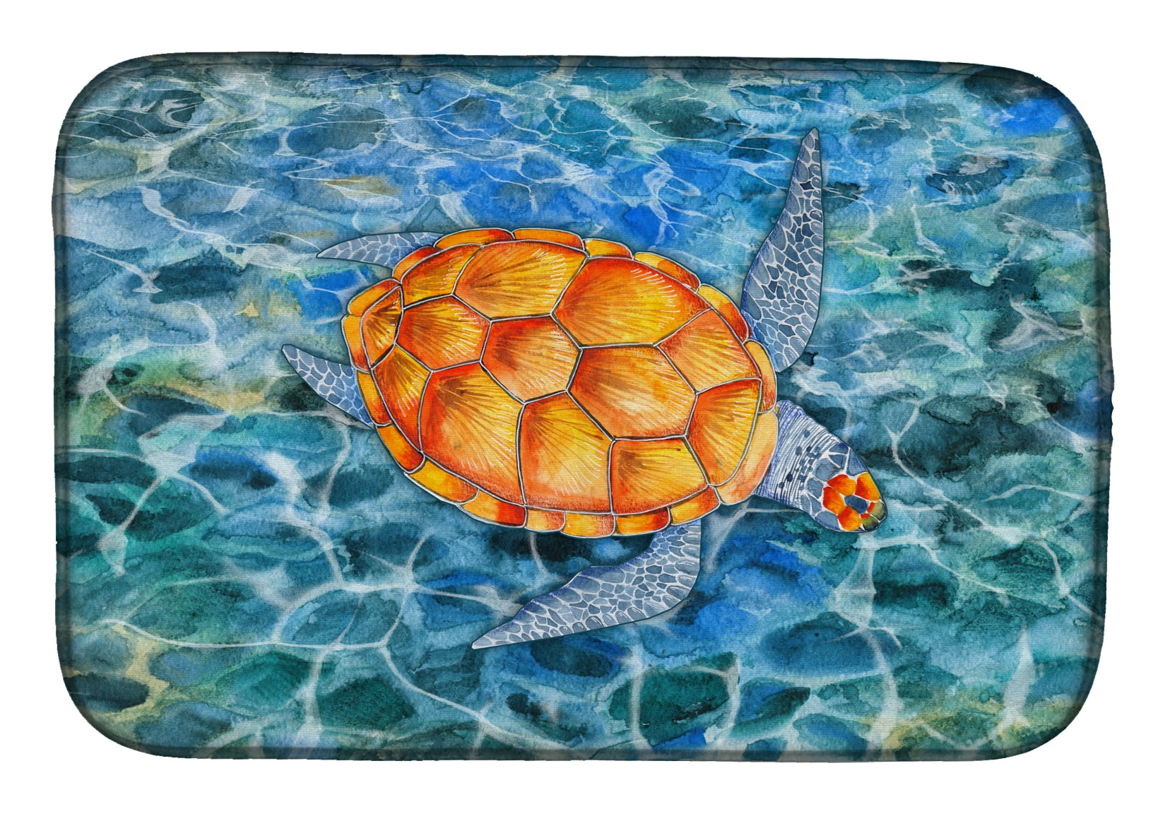 Caroline's Treasures Sea Turtle Dish Drying Mat - Walmart.com