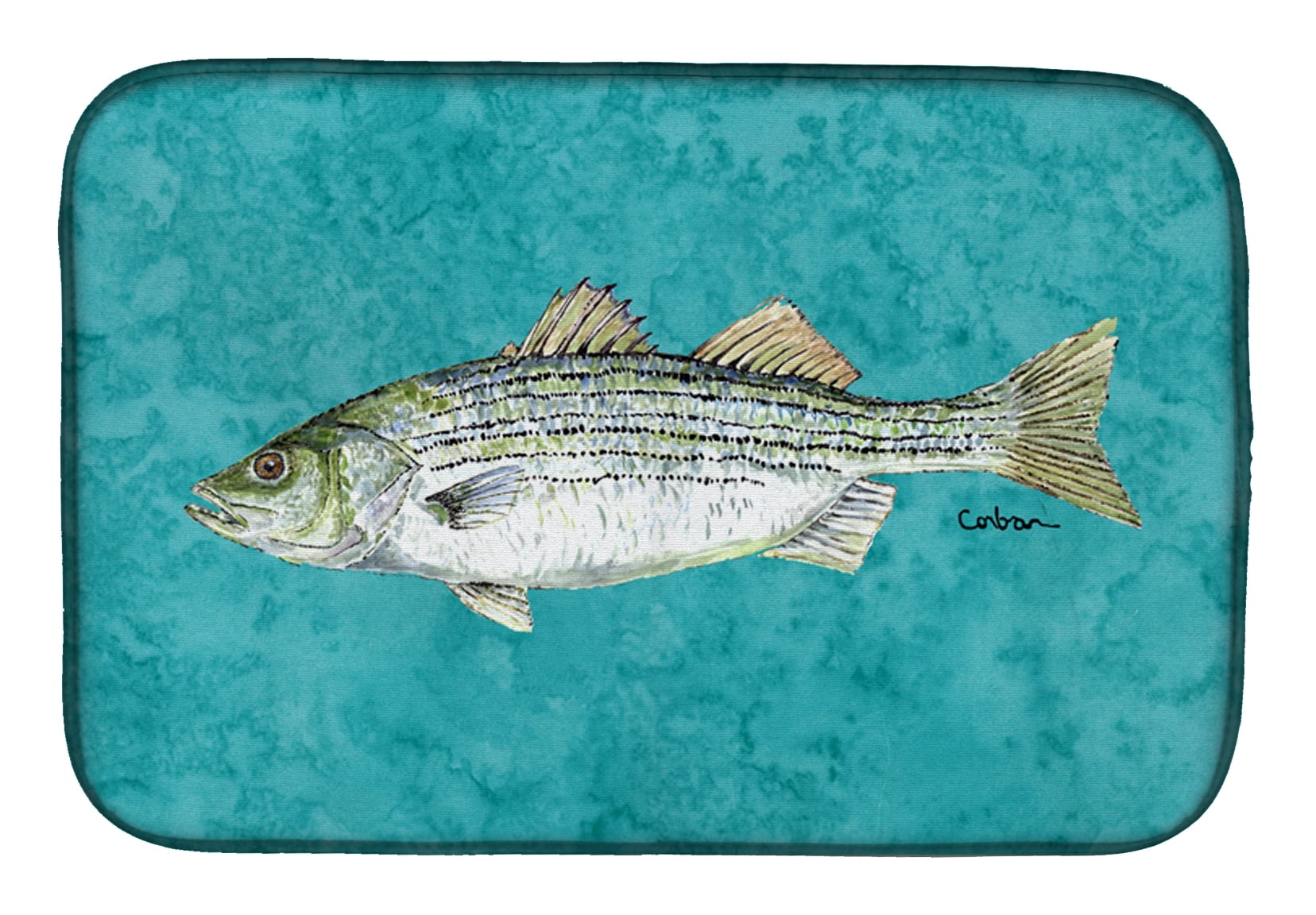 Striped Bass Fish Dish Drying Mat - Walmart.com
