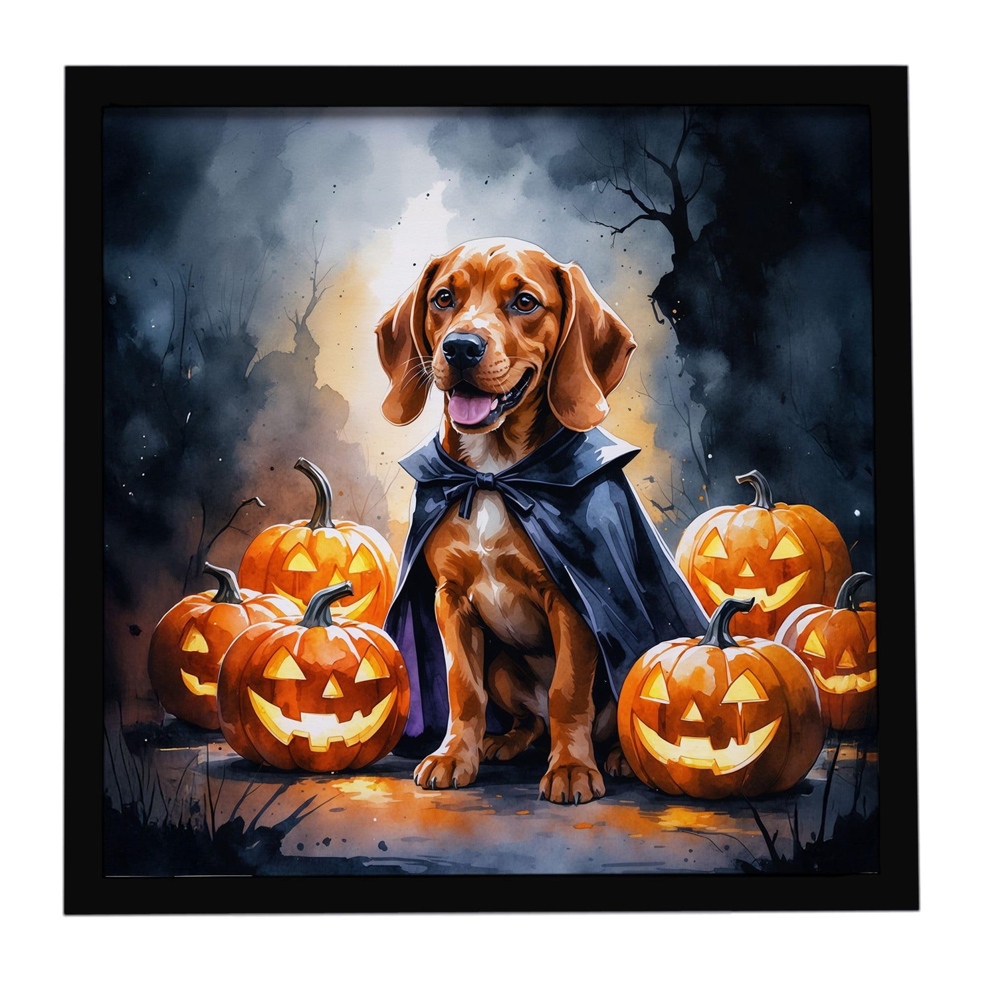 Caroline's Treasures Vizsla Puppy Halloween Framed Metal Print Bathroom ...