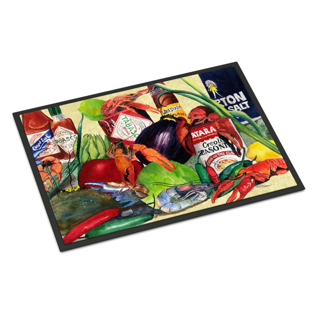 Carolines Treasures 1020MAT Spices and Crawfish Door Mat Indoor Rug or ...