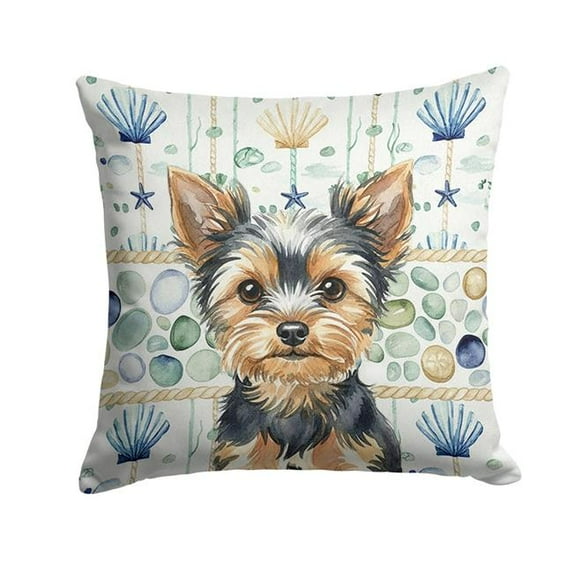 Carolines Treasures 14 x 14 in. Black & Tan Yorkshire Terrier Coastal ...
