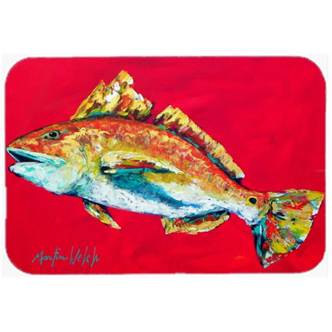 Carolines Treasures 15 x 12 in. Fish - Red Fish Woo Hoo Glass Cutting ...