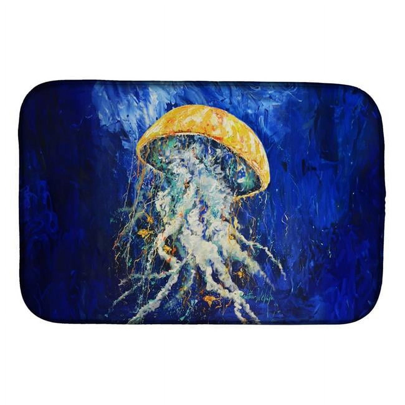 Carolines Treasures MW2064DDM 21 x 14 in. Free Fall Jellyfish Dish ...