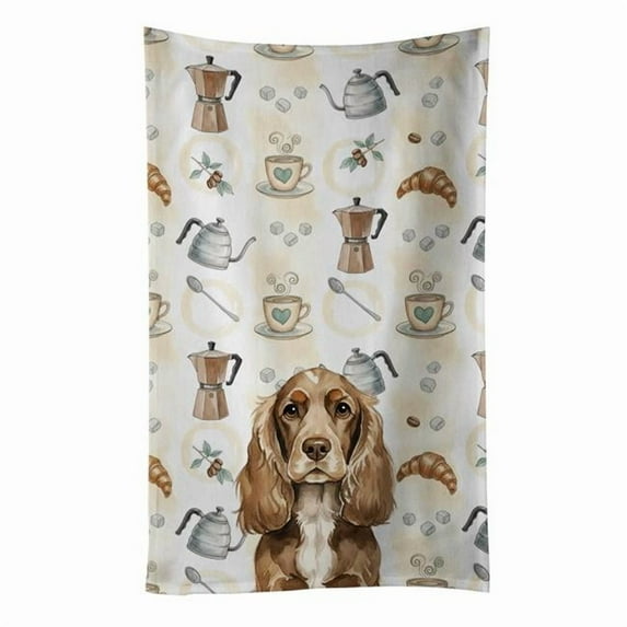 Carolines Treasures 25 x 15 in. Chocolate Cocker Spaniel Coffee Bar Kitchen Towel - Walmart.com