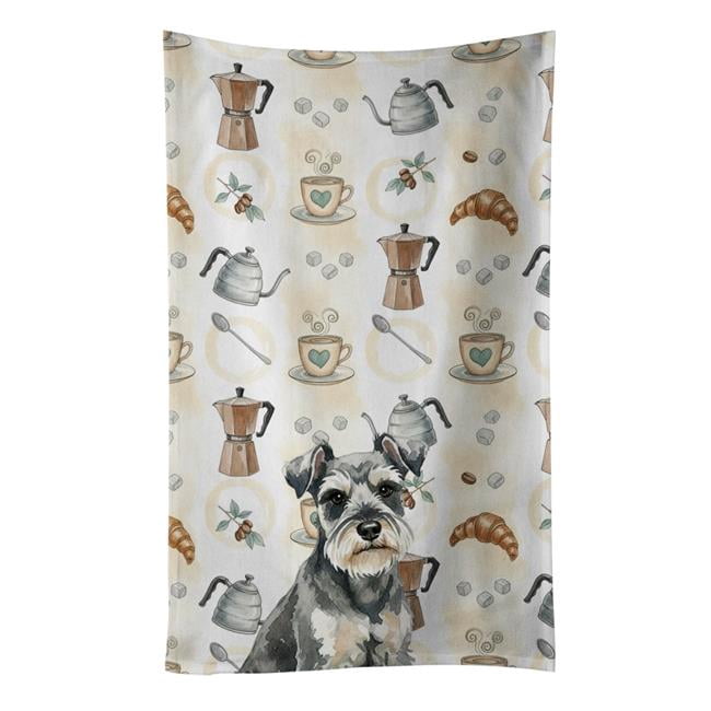 Carolines Treasures WDK7519KTWL 25 x 15 in. Miniature Schnauzer Coffee ...