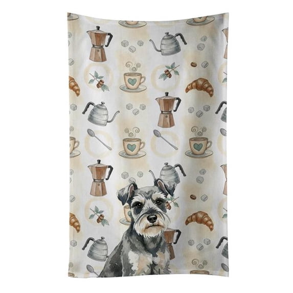 Carolines Treasures WDK7519KTWL 25 x 15 in. Miniature Schnauzer Coffee ...