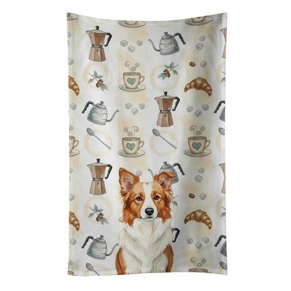 Carolines Treasures 25 x 15 in. Red & White Border Collie Coffee Bar ...