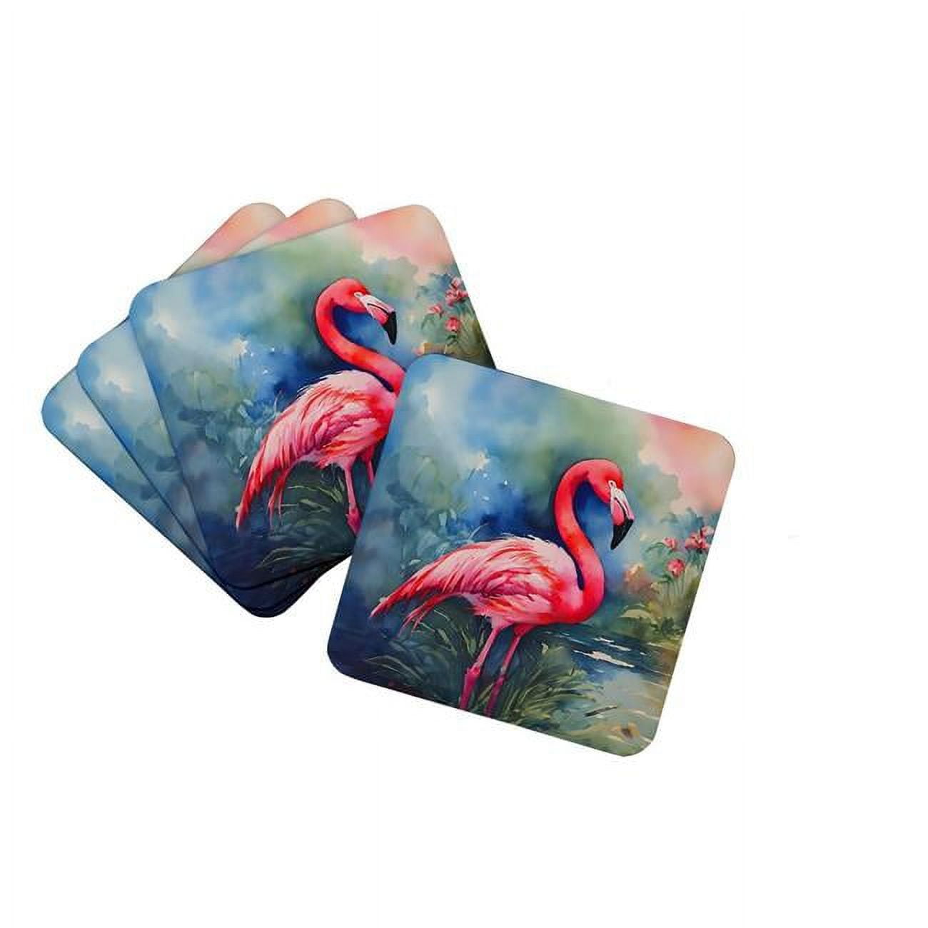 Carolines Treasures DAC2859FC 3.5 x 3.5 in. Flamingo Foam Coasters ...