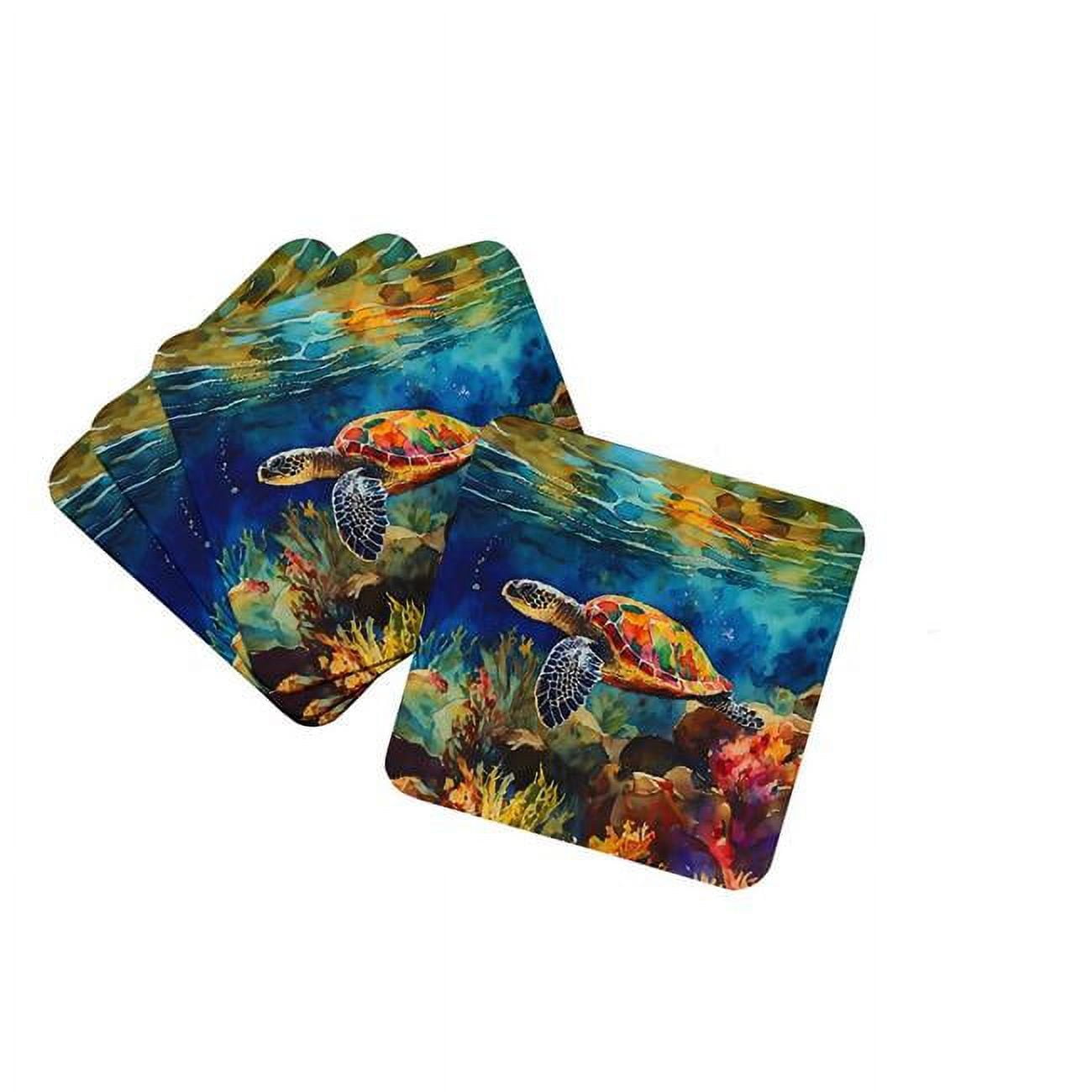 Loggerhead Sea Turtle Foam Coasters 3.5 in x 3.5 in - Walmart.com