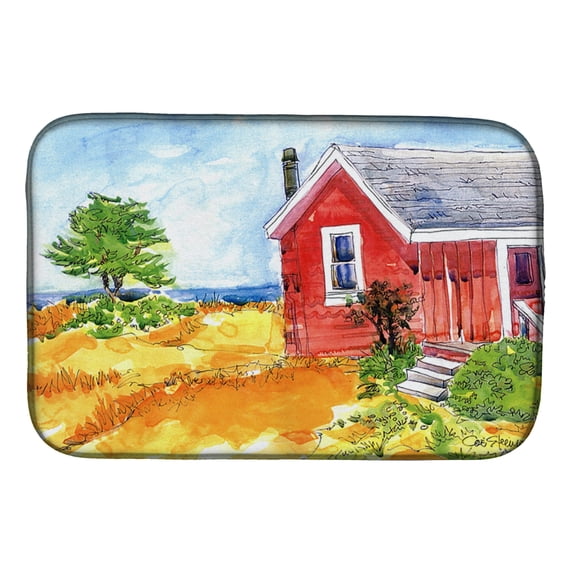 Old Red Cottage House at the lake or Beach Dish Drying Mat - Walmart.com