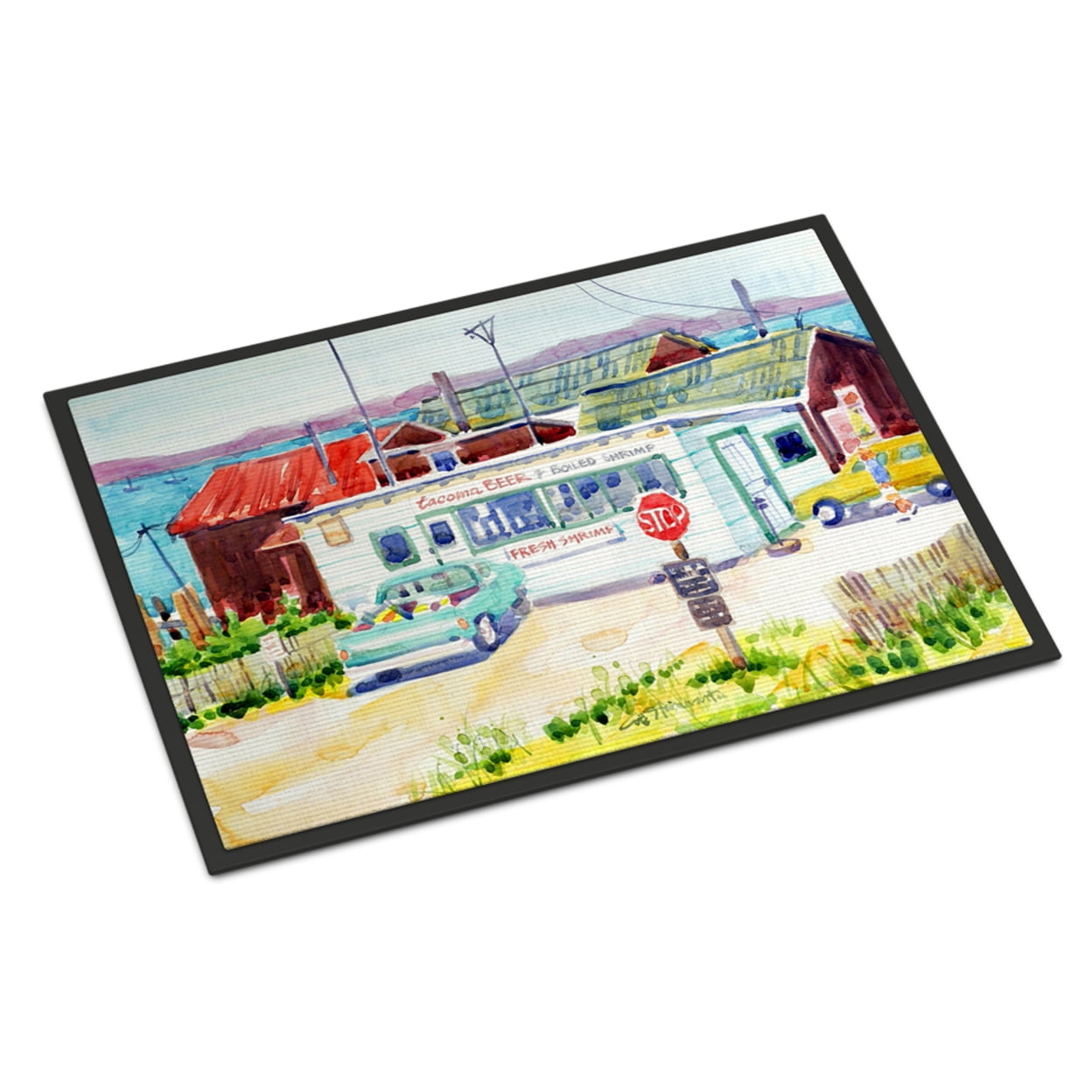 Carolines Treasures 6054JMAT Seafood Shack for fresh shrimp Door Mat ...