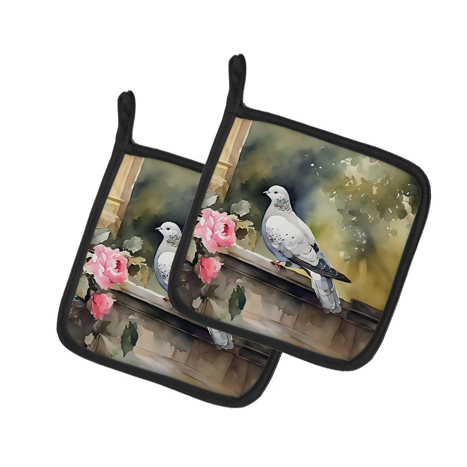 Carolines Treasures 7.5 x 7.5 in. Pigeon Pot Holders - Set of 2 ...