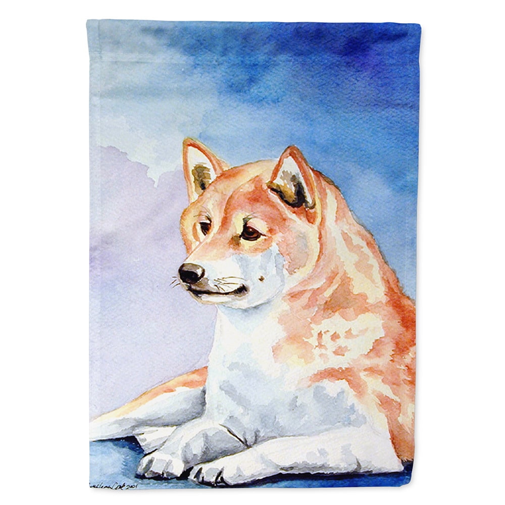 Carolines Treasures 7135-FLAG-PARENT Red and White Shiba Inu Flag ...