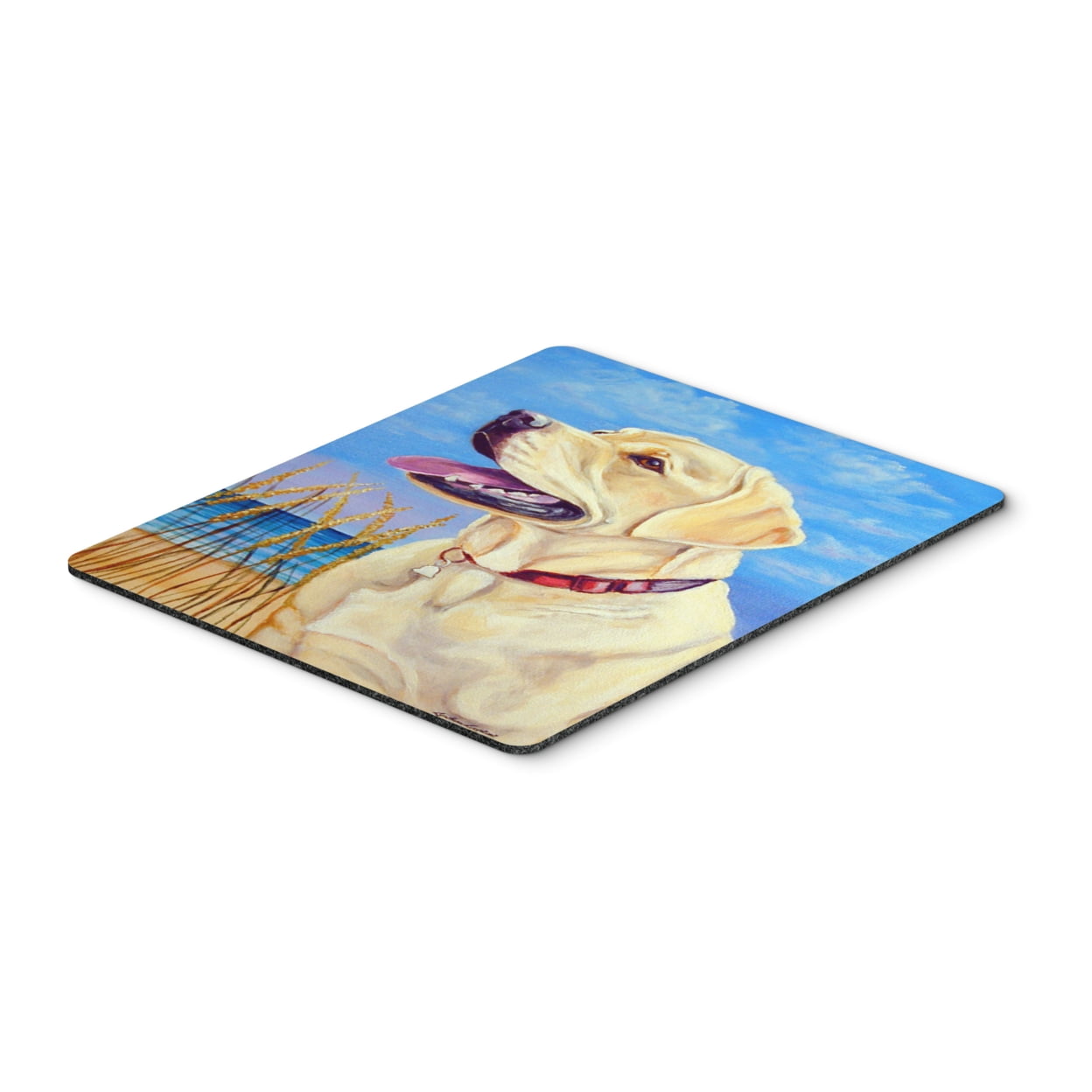 Carolines Treasures 7158MP Yellow Labrador at the Beach Mouse Pad Hot ...